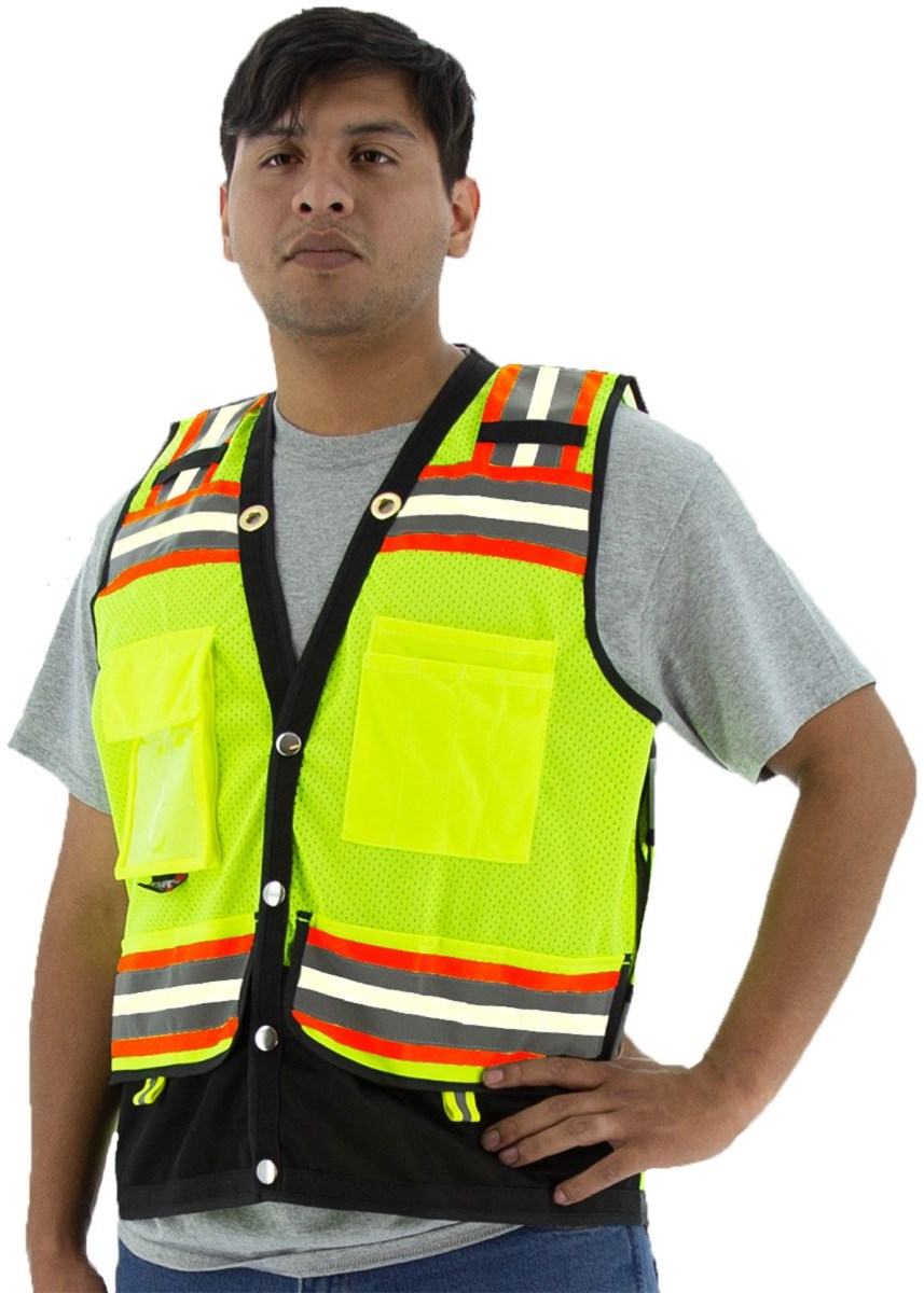 Majestic Hi Vis Glow in the Dark Surveyors Vest | Palmflex